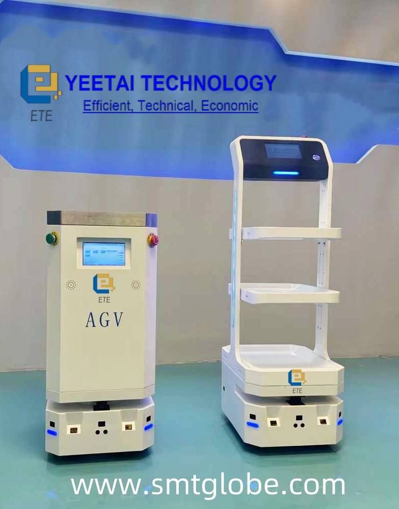 Laser Guided Agv Robot Automate Production Line In A Smt Factory